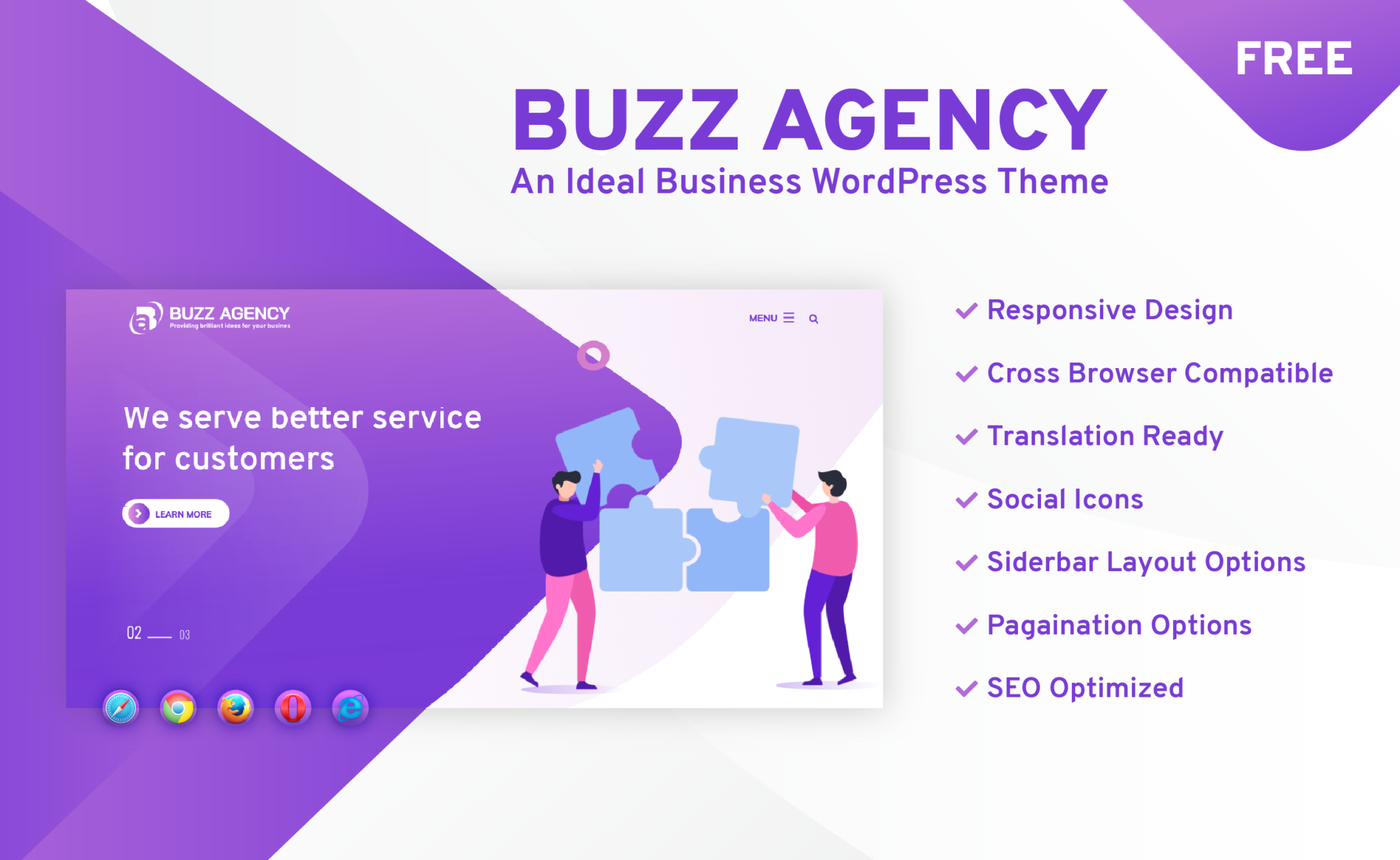 Buzz Agency - An Ideal Business Free WordPress Theme